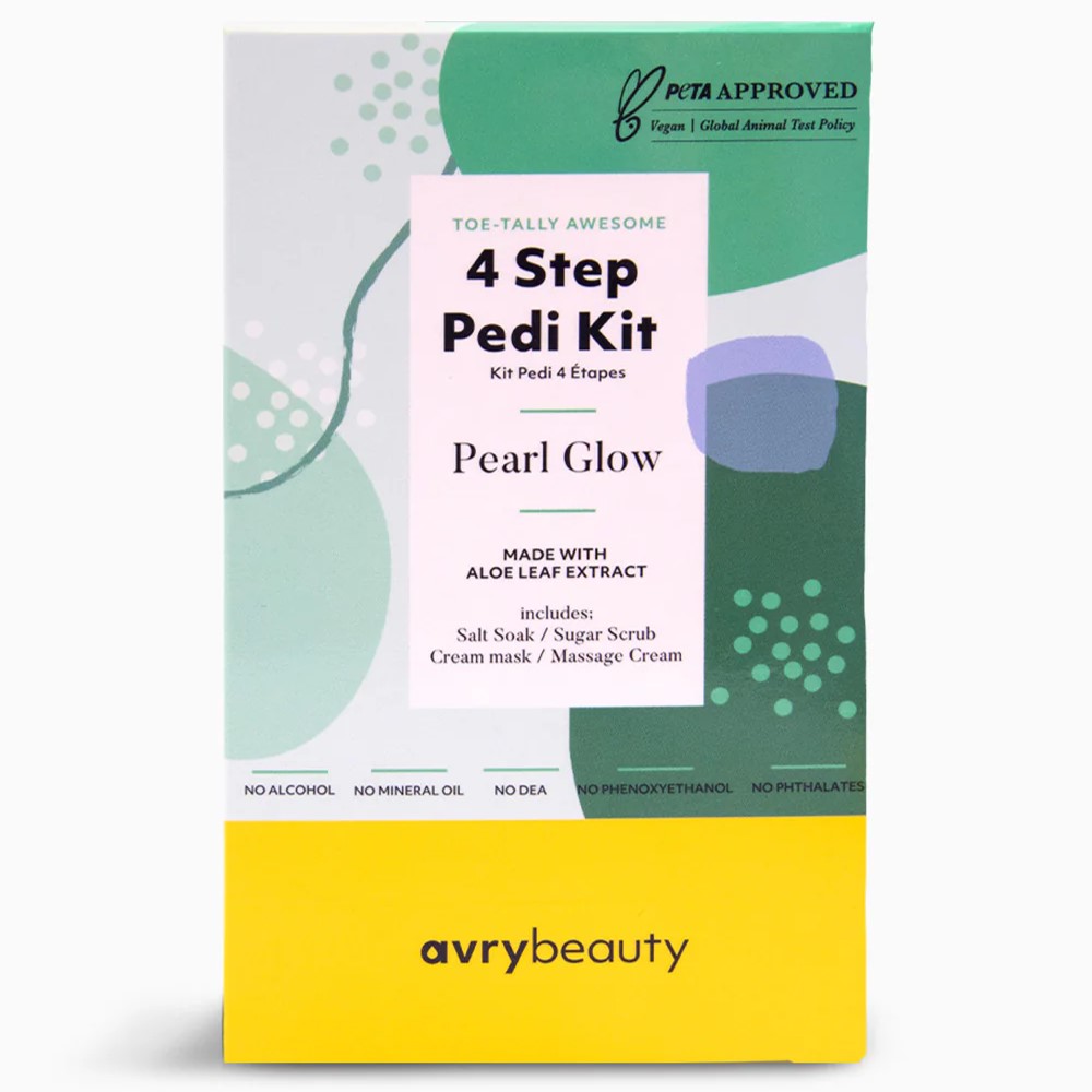 AVRY BEAUTY 4 STEP PEDI KIT – PEARL GLOW AB115PLGL – Ultra Panama