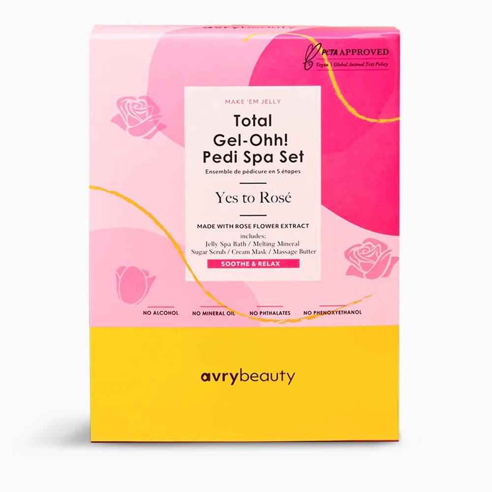 AVRY BEAUTY TOTAL GEL-OHH PEDI 5 STEP SET – YES WAY ROSE AJ501ROSE ...