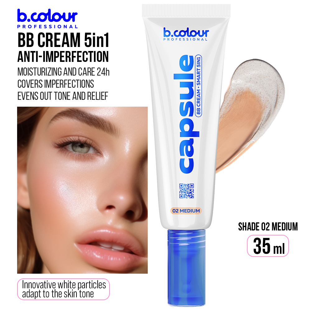 B.COLOUR CAPSULE PRO PRO ANTI-IMPERFECTION BB CREAM 5IN1 02 MEDIUM 35ml ...