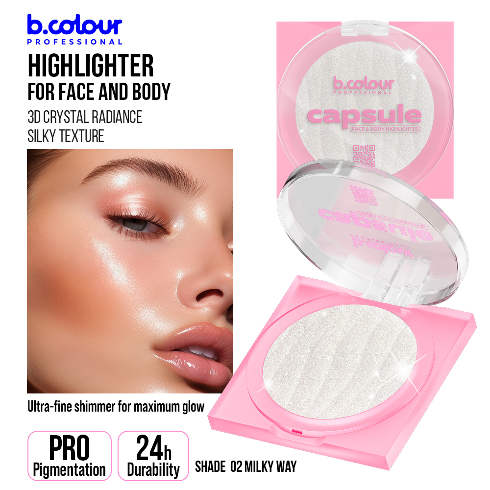 B.COLOUR CAPSULE PRO PRO FACE & BODY HIGHLIGHTER 02 MILKY WAY 8g ...