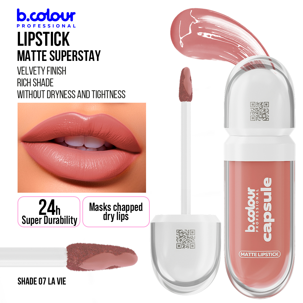 B.COLOUR CAPSULE PRO PRO MATTE LIQUID LIPSTICK SUPERSTAY 07 LA VIE 5 ...