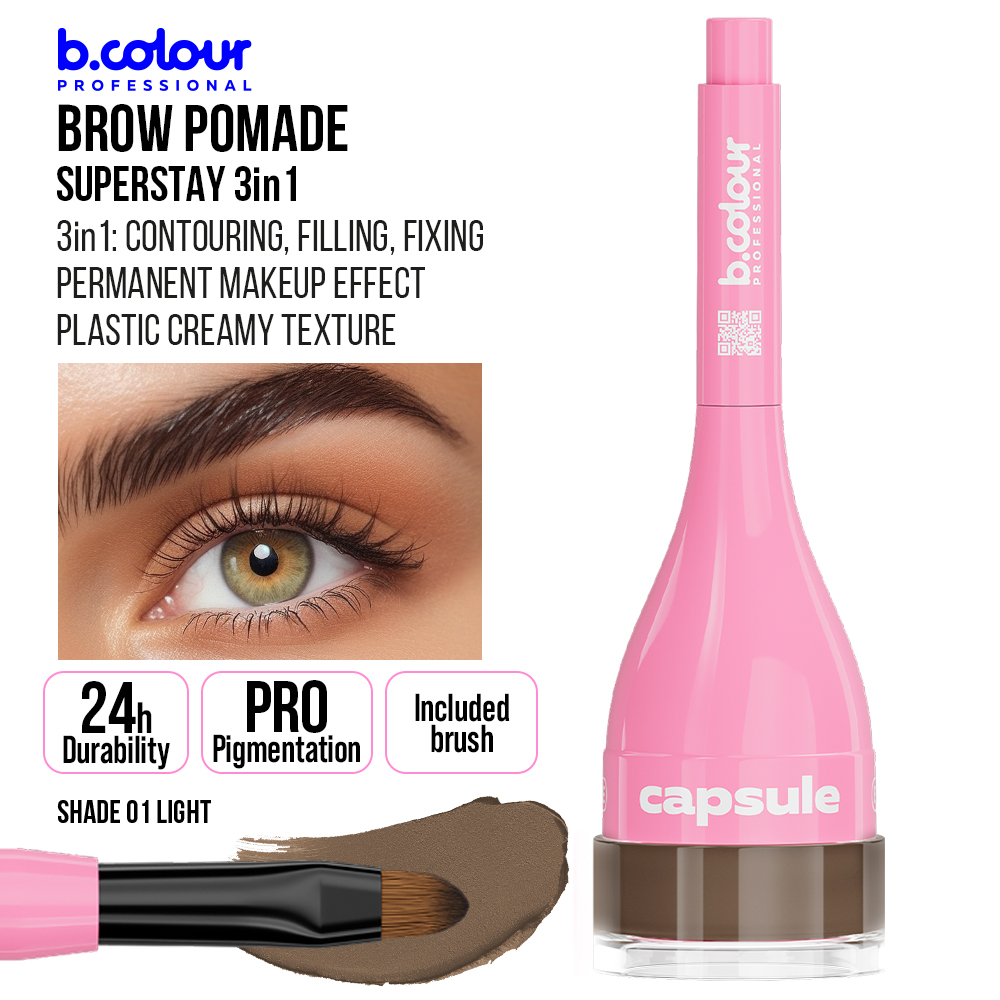 B.COLOUR CAPSULE PRO PRO SUPERSTAY BROW POMADE 3IN1 01 LIGHTS 3.3g ...