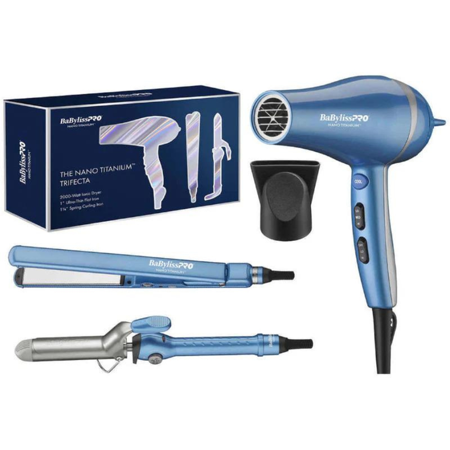 BABYLISS PRO THE NANO TITANIUM TRIFECTA SET – Ultra Panama
