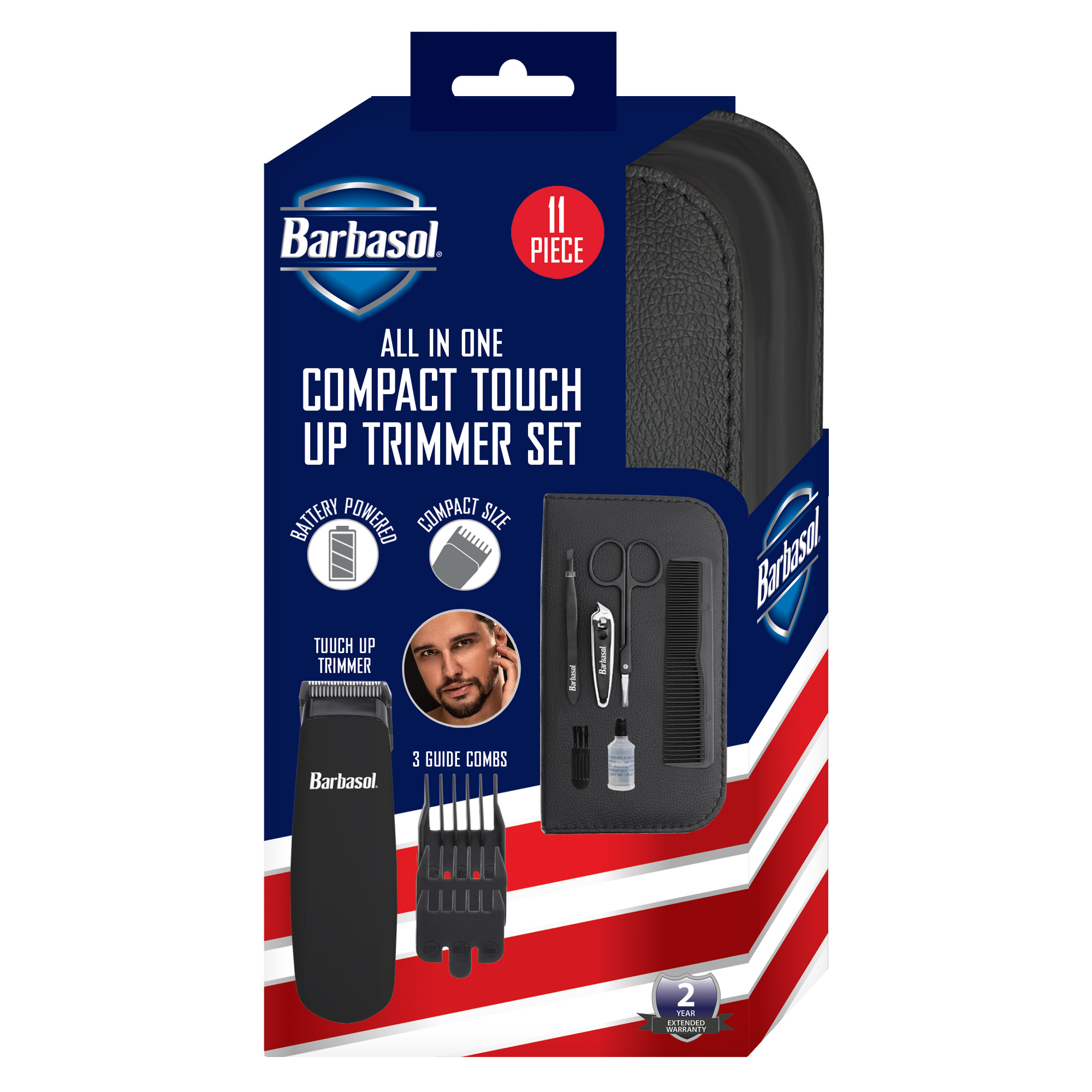 BARBASOL ALL-IN-ONE COMPACT TOUCH UP TRIMMER SET CBG1-5500-KRO – Ultra ...