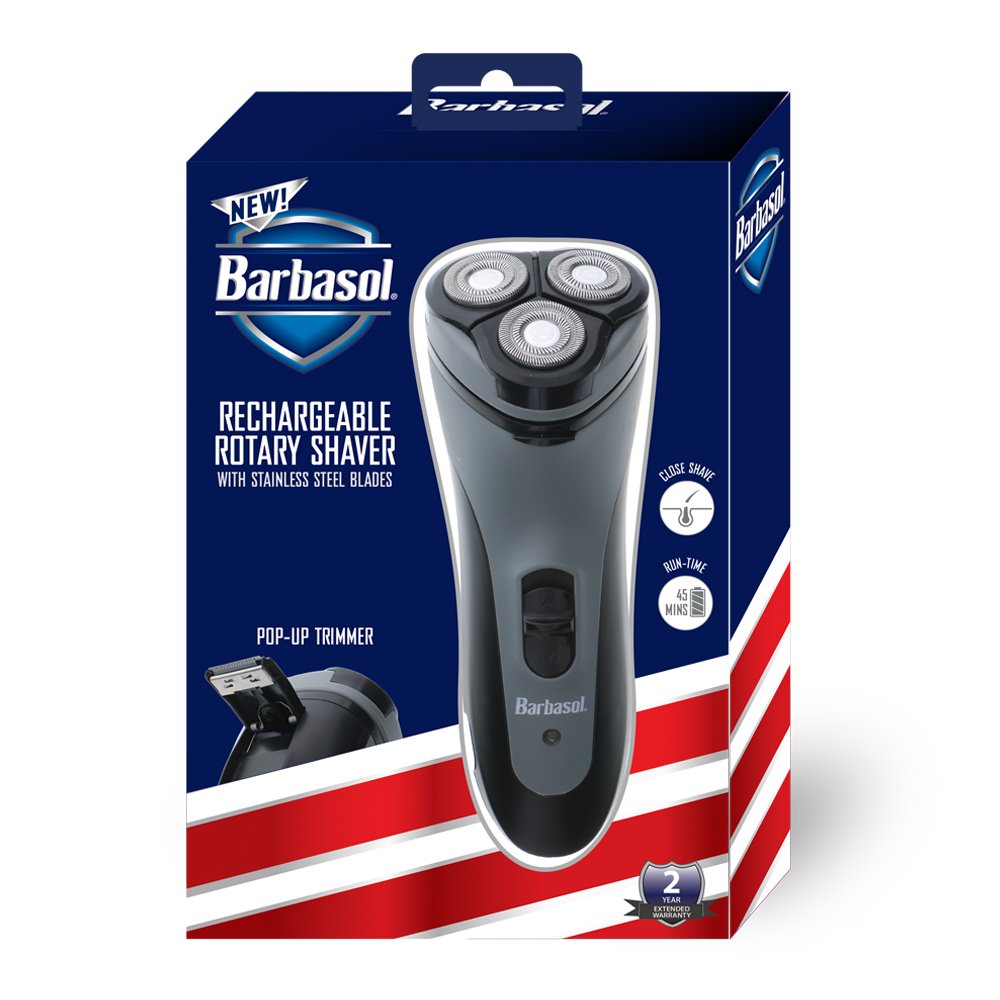 BARBASOL RECHARGEABLE ROTARY SHAVER CBR1-1002-BOX – Ultra Panama