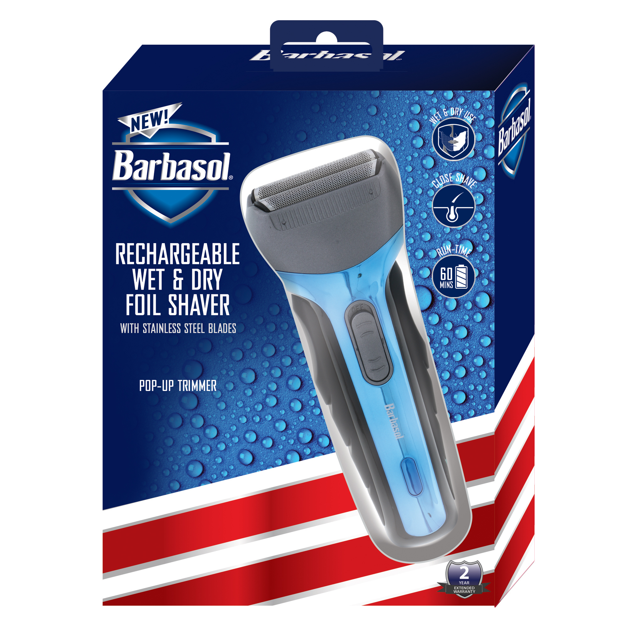 BARBASOL RECHARGEABLE WET & DRY FOIL SHAVER CBF1-2002-USB – Ultra Panama
