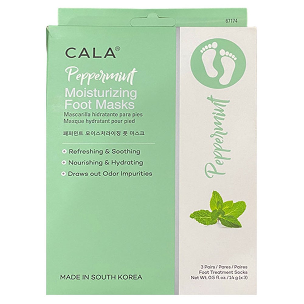 CALA MOISTURIZING FOOT MASKS PEPPERMINT 3 PAIRS 67174 – Ultra Panama