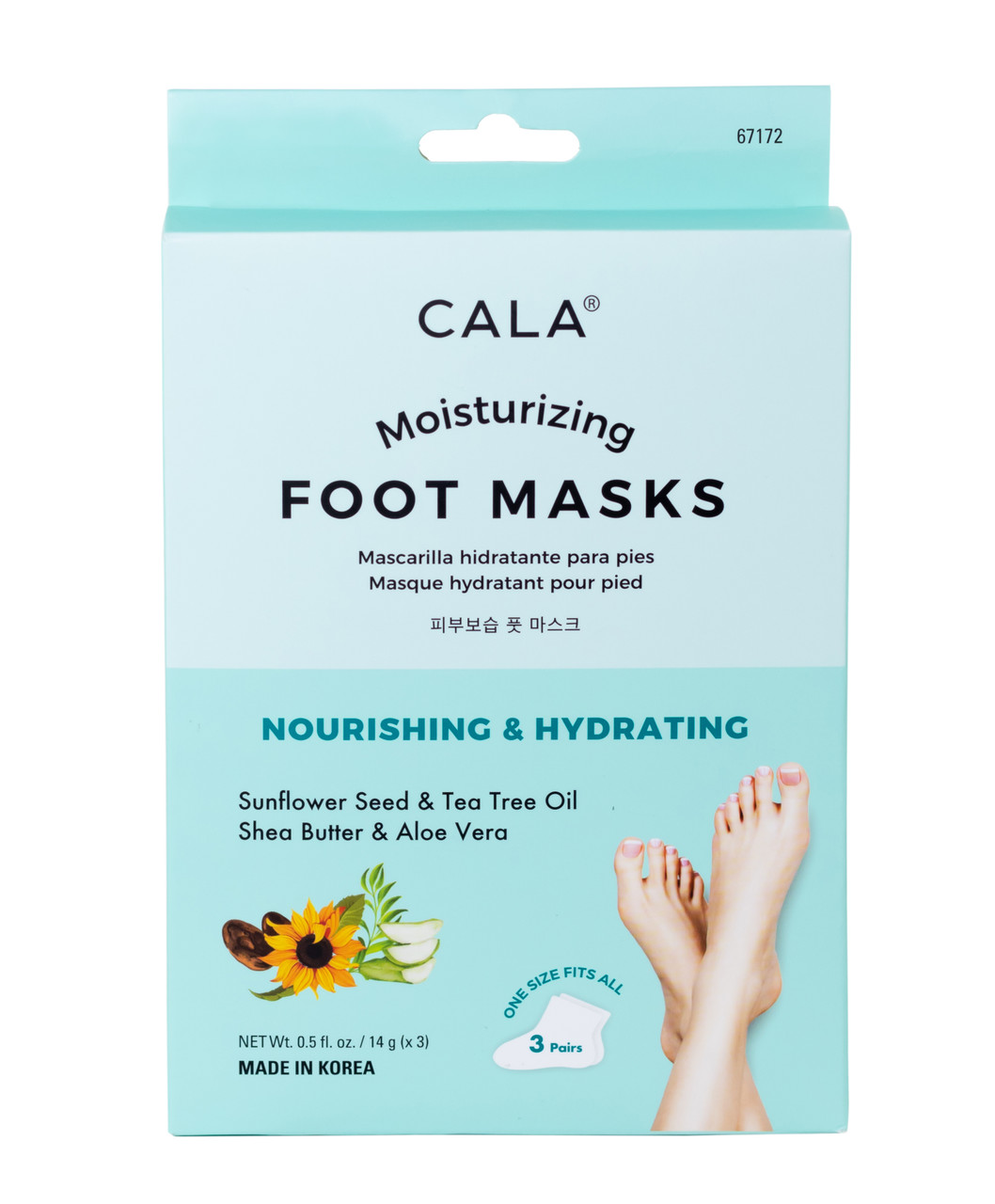 CALA MOISTURIZING FOOT MASKS SUNFLOWER 3 PAIRS 67172 – Ultra Panama