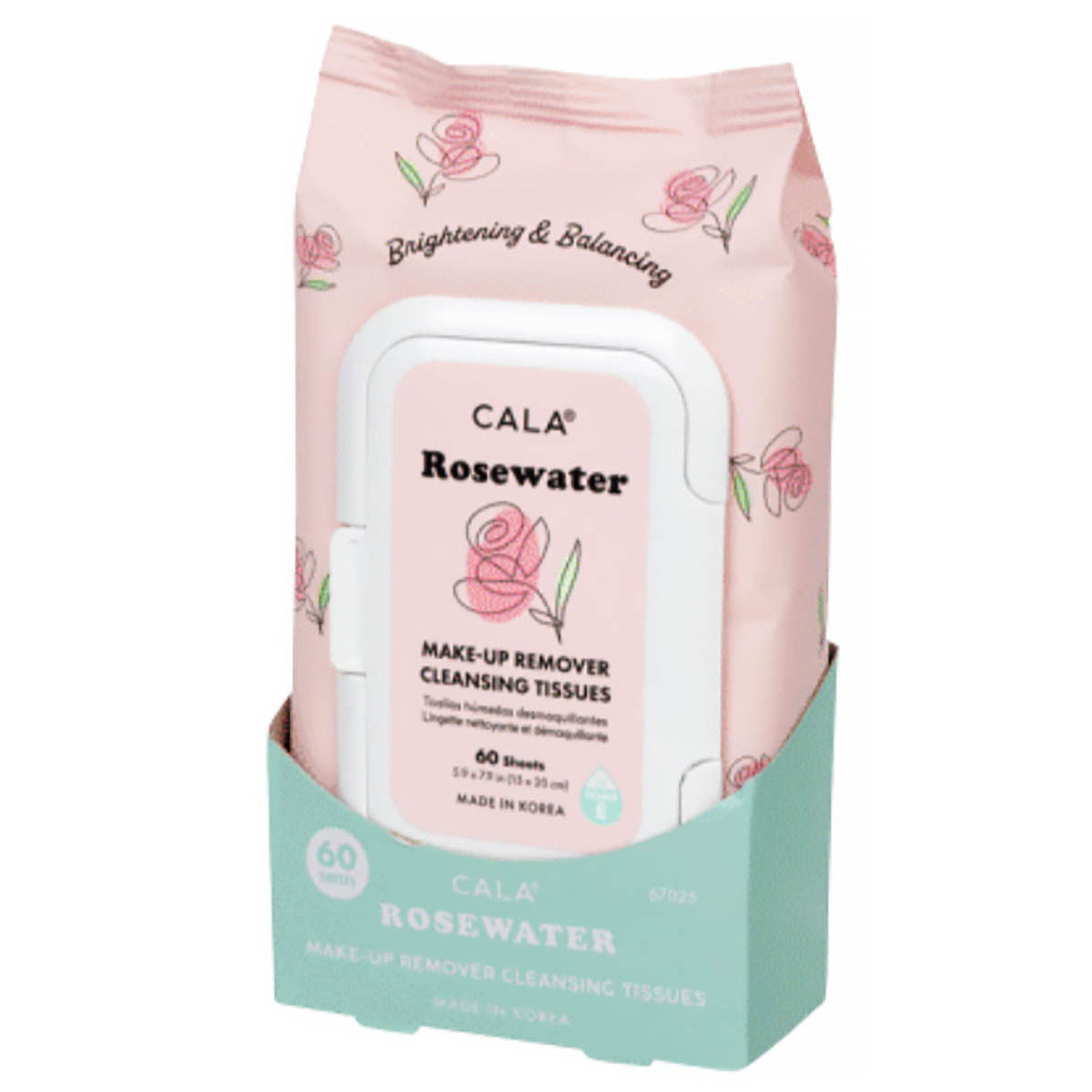 CALA ROSEWATER MAKE UP REMOVER CLEANSING TISSUES 60 SHEETS 67025 ...