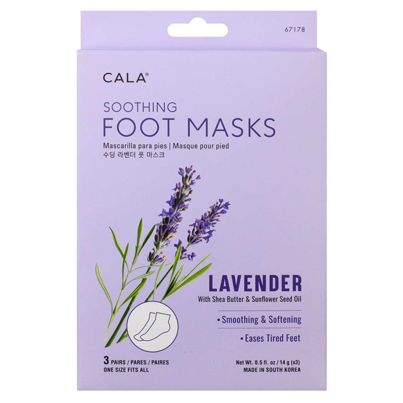 CALA SOOTHING FOOT MASKS LAVANDER 3PAIRS 67178 – Ultra Panama