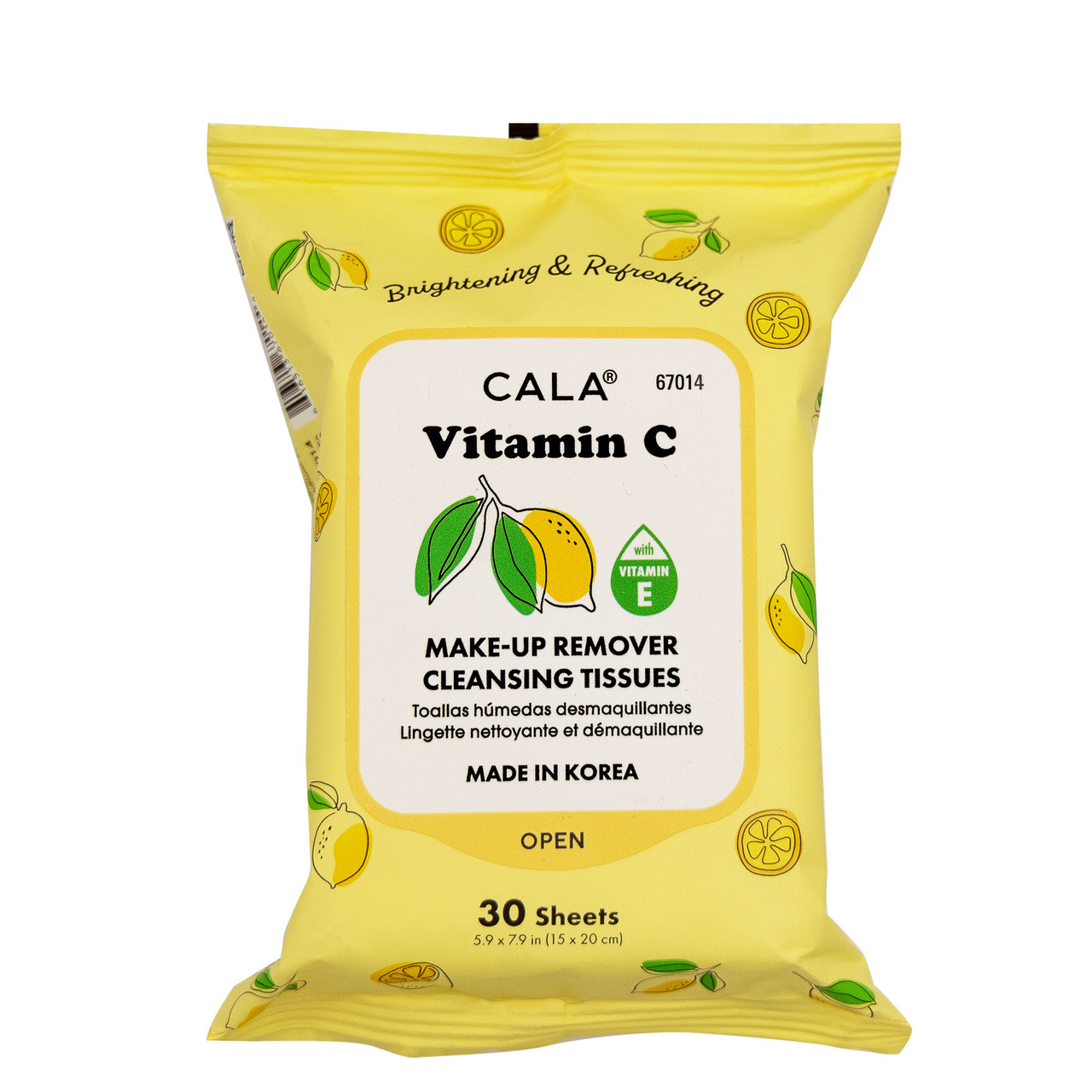 CALA VITAMIN C MAKE UP REMOVER CLEANSING TISSUES 30 SHEETS 67014 ...