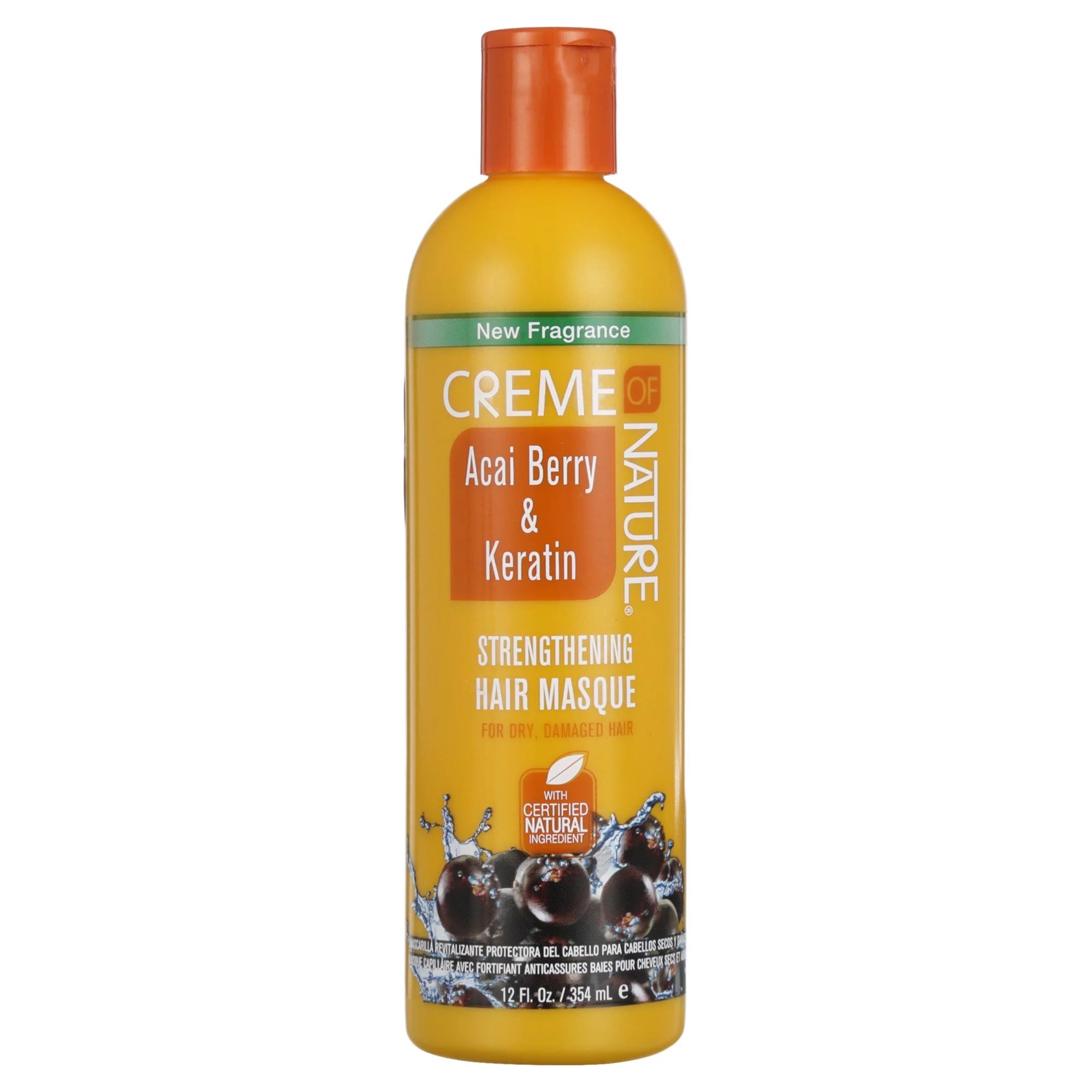 CREME OF NATURE ACAI BERRY & KERATIN STRENGTHENING HAIR MASQUE 354ml ...