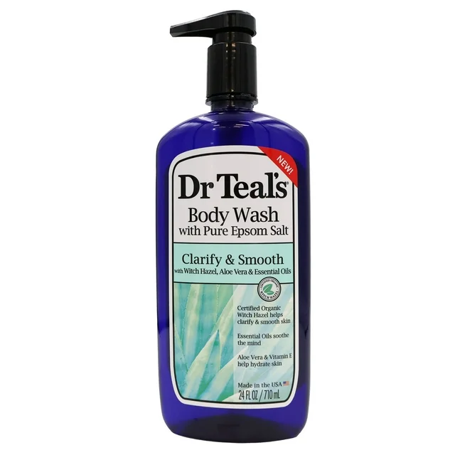 DR. TEAL’S BODY WASH WITH PURE EPSOM SALT CLARIFY & SMOOTH 710ml ...
