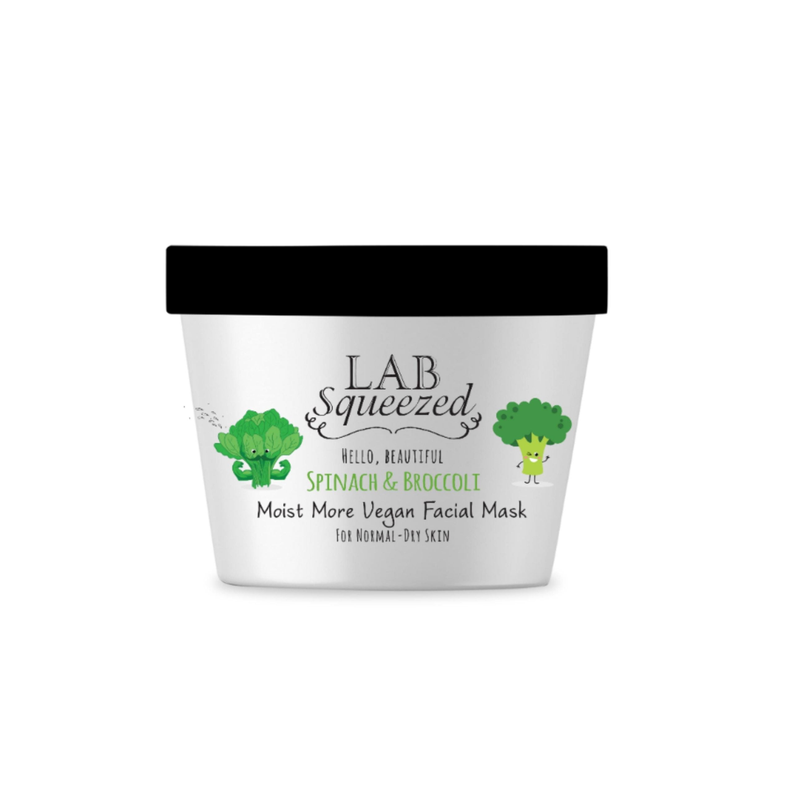 LAB SQUEEZED SPINACH AND BROCCOLI MOIST MORE VEGAN FACIAL MASK 100ml ...
