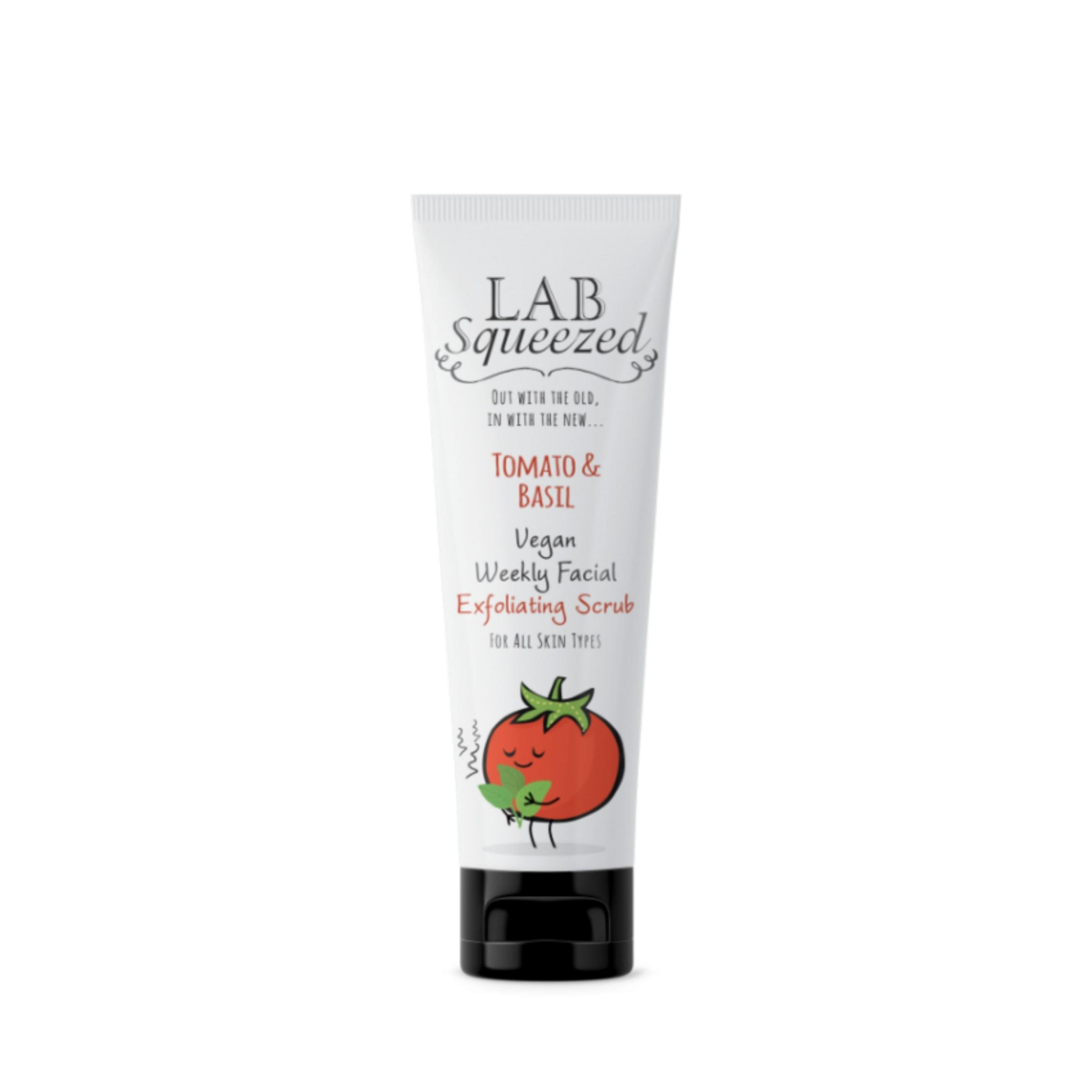 LAB SQUEEZED TOMATO AND BASIL VEGAN WEEKLY FACIAL EXFOLIATING SCRUB ...