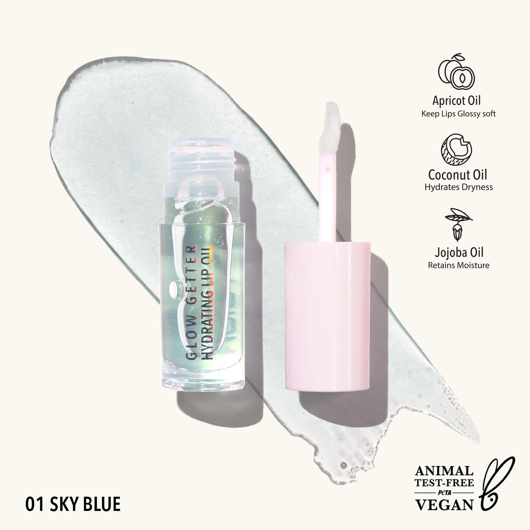 MOIRA GLOW GETTER HYDRATING LIP OIL 01 SKY BLUE GLO001 – Ultra Panama