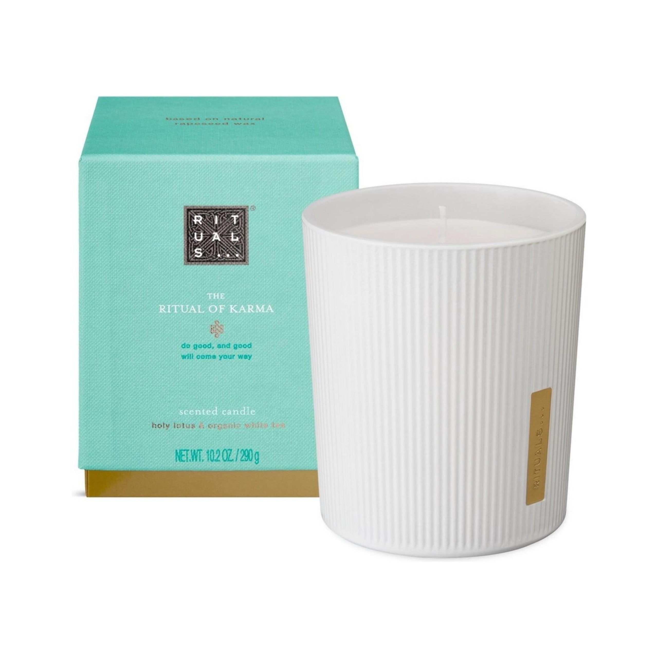 RITUALS THE RITUAL OF KARMA SCENTED CANDLE HOLY LOTUS & WHITE TEA 360g ...