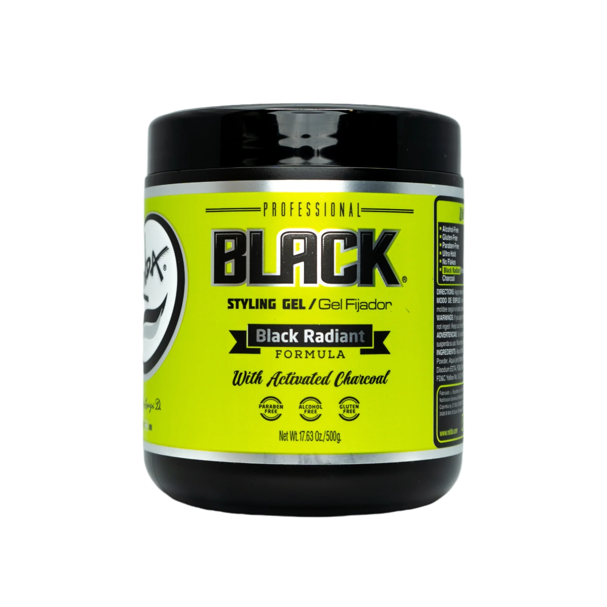 ROLDA BLACK STYLING GEL BLACK RADIANT 500g – Ultra Panama