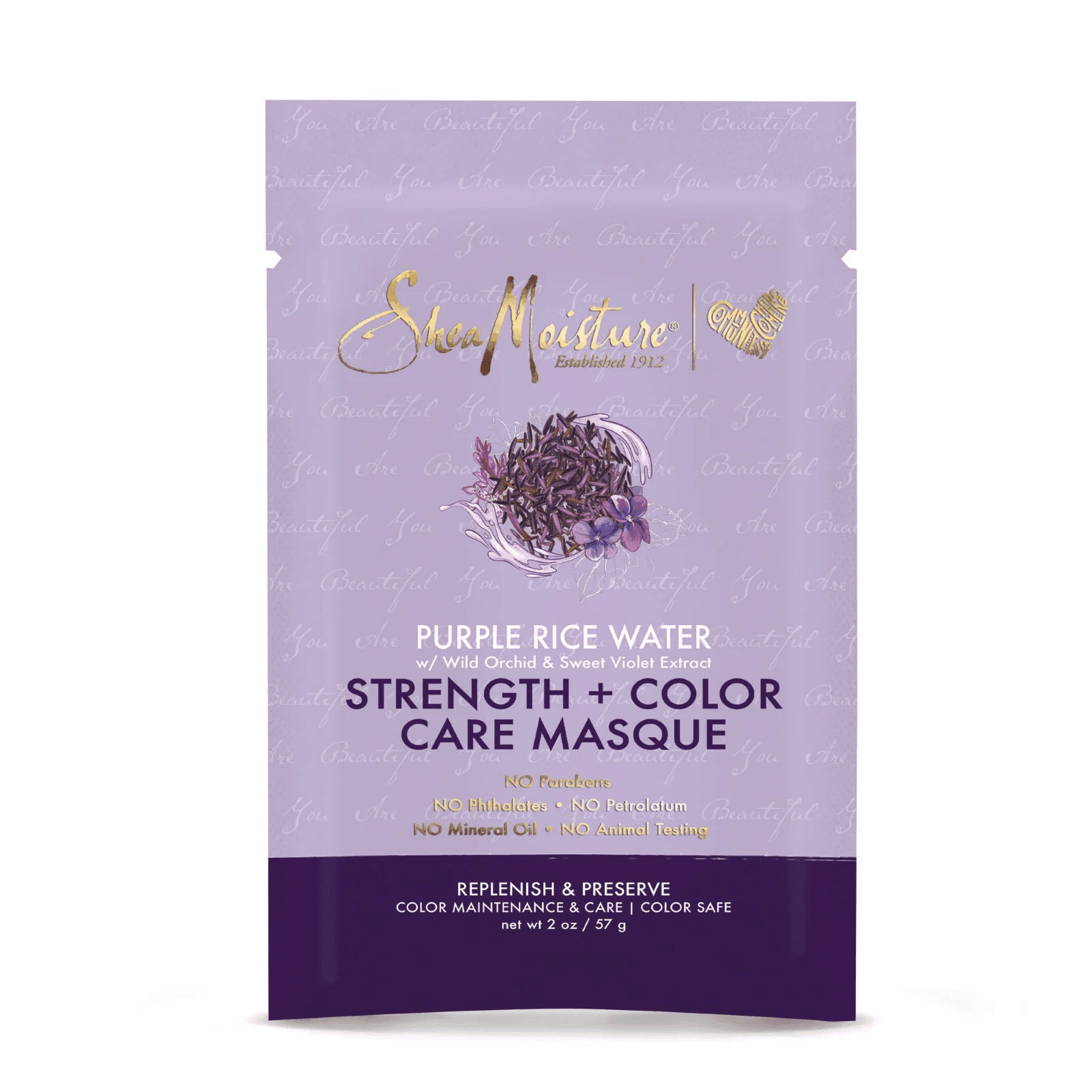 SHEA MOISTURE PURPLE RICE WATER STRENGTH + COLOR CARE MASQUE 57g ...