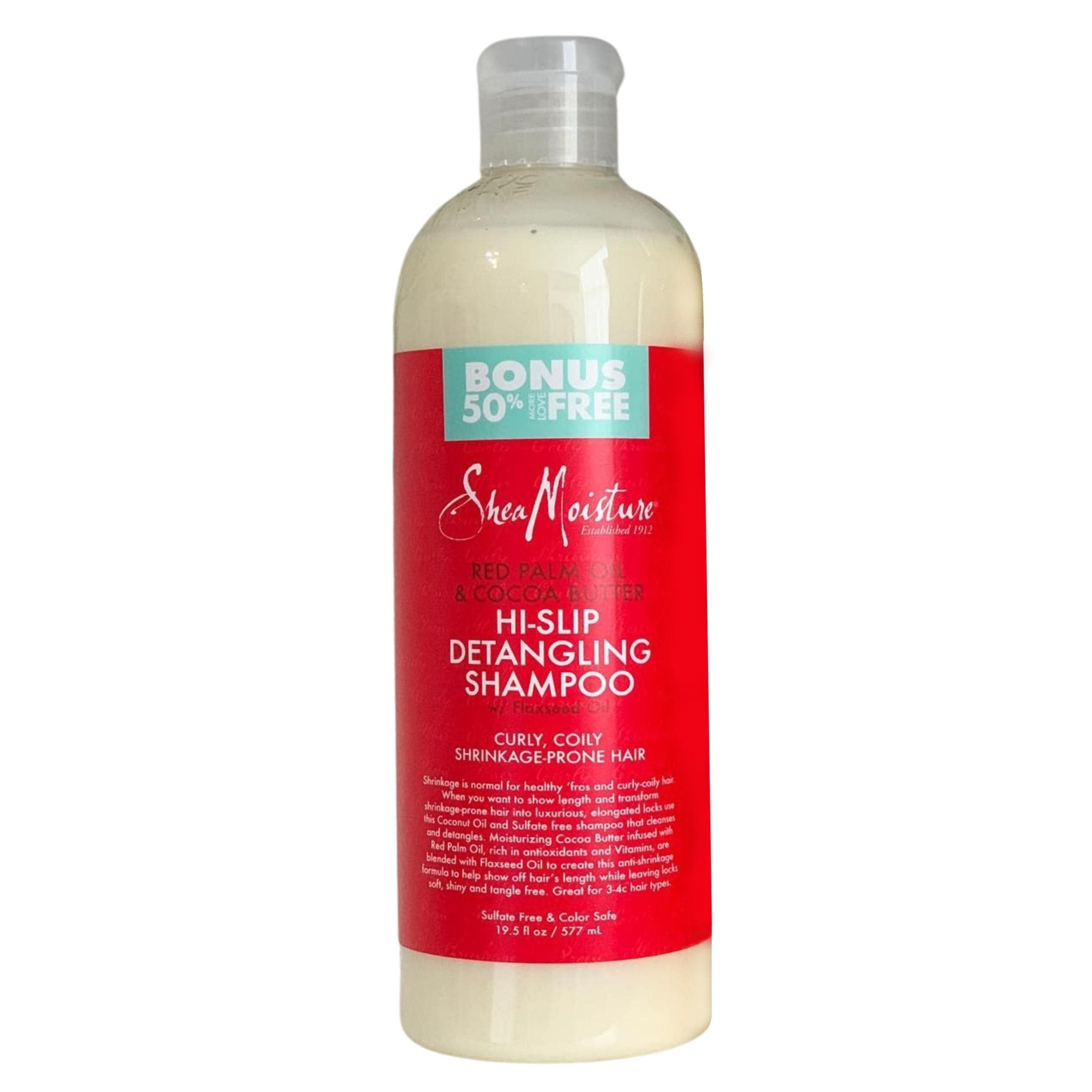SHEA MOISTURE RED PALM OIL & COCOA BUTTER HI-SLIP DETANGLING SHAMPOO ...