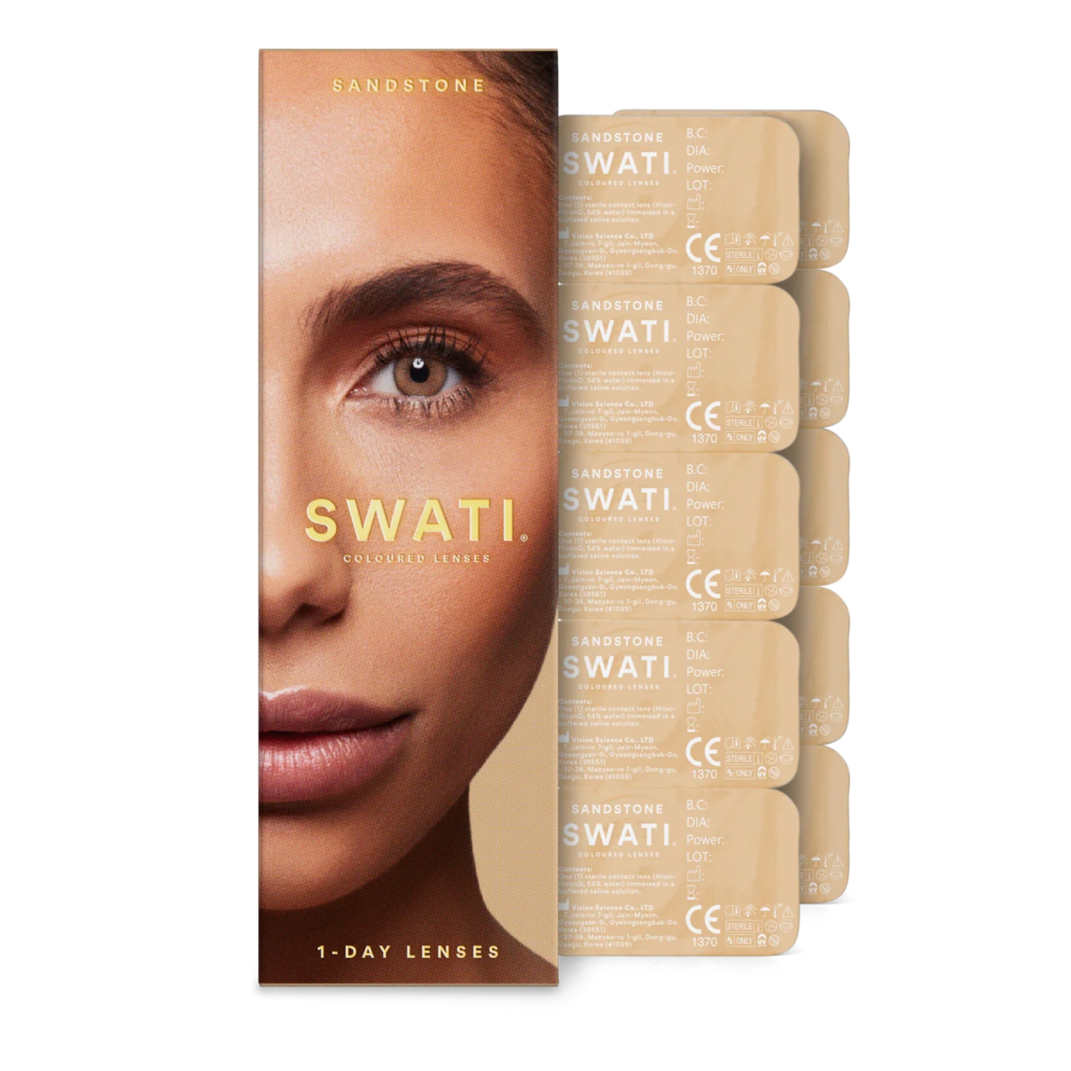 SWATI CONTACT LENSES SANDSTONE BROWN 1 DAY – Ultra Panama