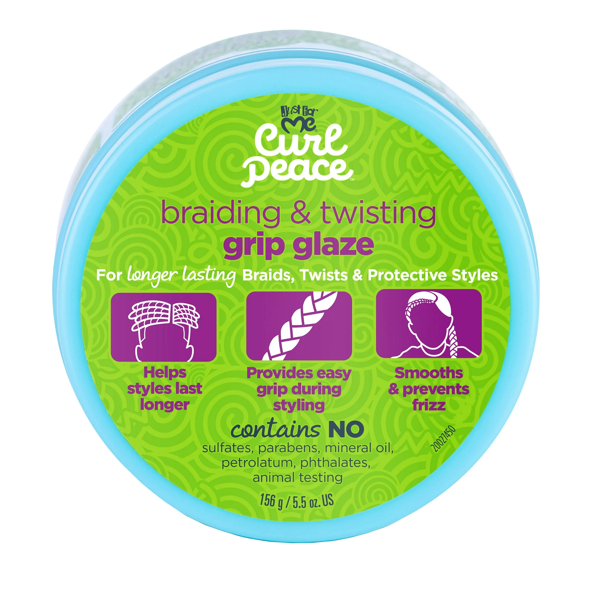 JUST FOR ME CURL PEACE BRAIDING & TWISTING GRIP GLAZE 156g – Ultra Panama