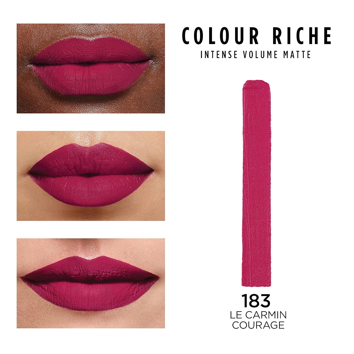 L’ORÉAL PARIS COLOR RICHE VOLUME MATTE 183 LE CARMIN COURAGE – Ultra Panama